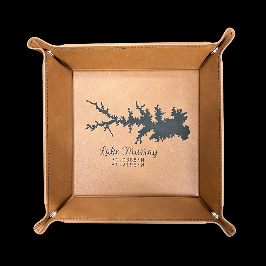 Leather 7.5” Lake Murray Keys Tray – Hometown Colors
