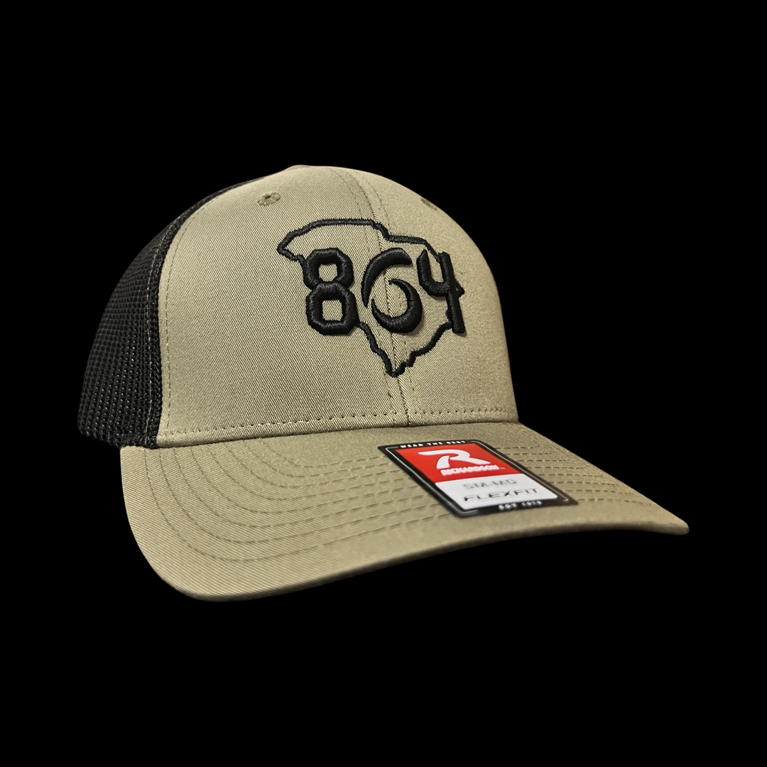 864 Richardson Flex Loden Black Fitted Mesh Trucker Hat – Hometown Colors