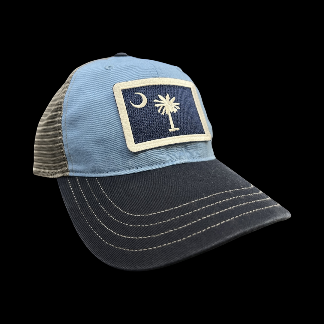 Richardson Palmetto Moon Navy Light Blue Patch Trucker Hat – Hometown ...