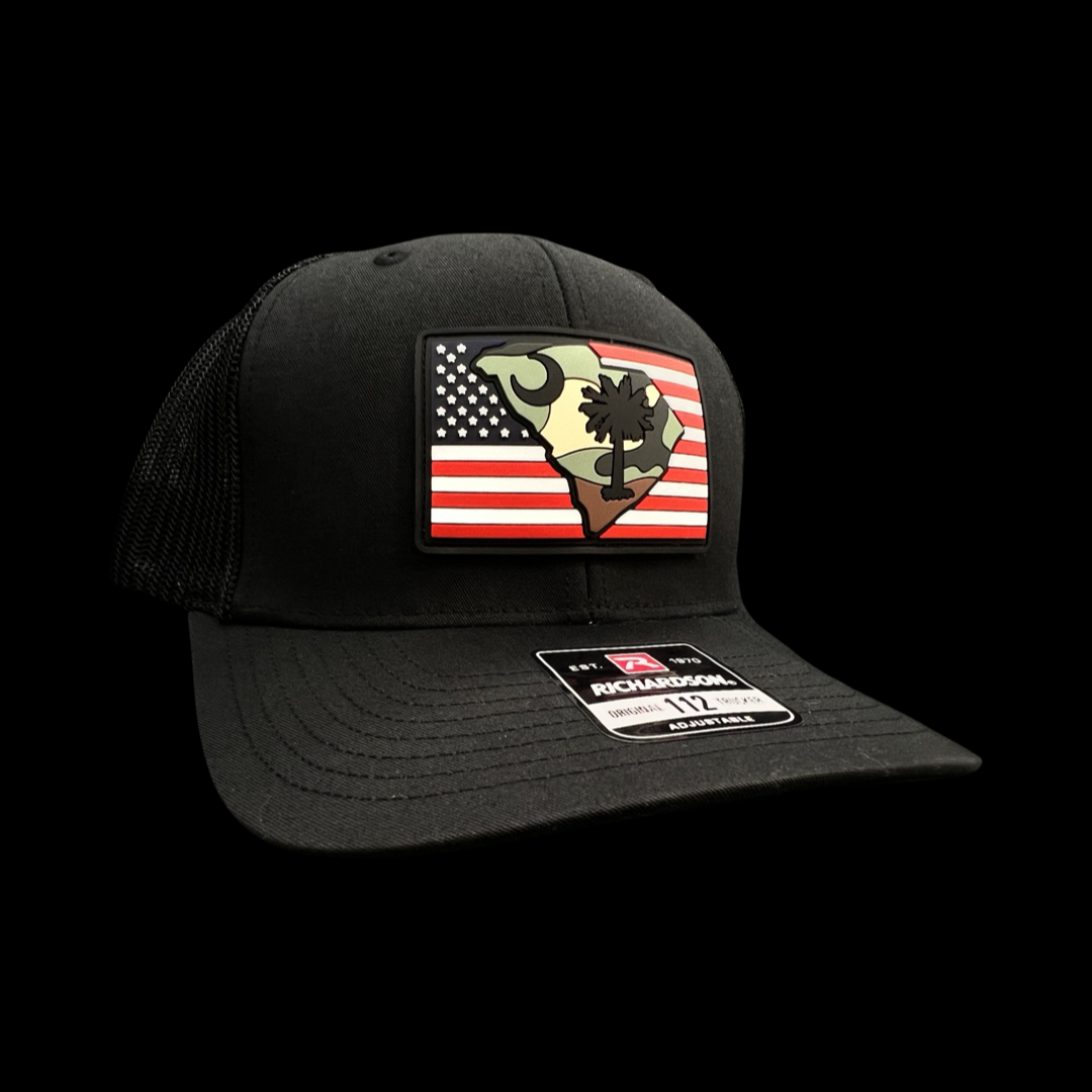 Richardson Performance PVC Old Glory Camo Patch Trucker Hat – Hometown ...
