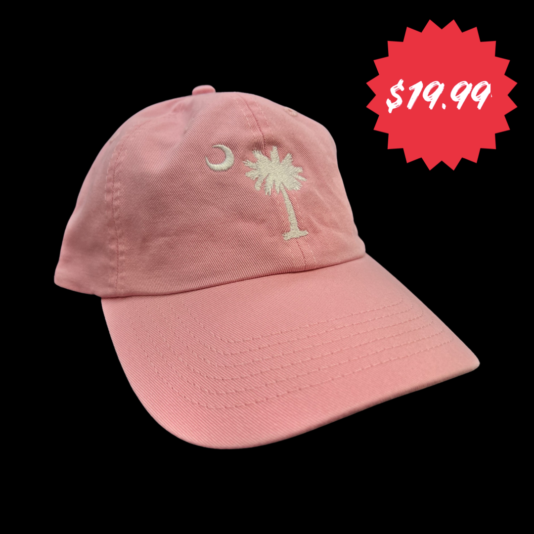 1776 $19 Palmetto Moon Adjustable Pink Cleanup Hat – Hometown Colors